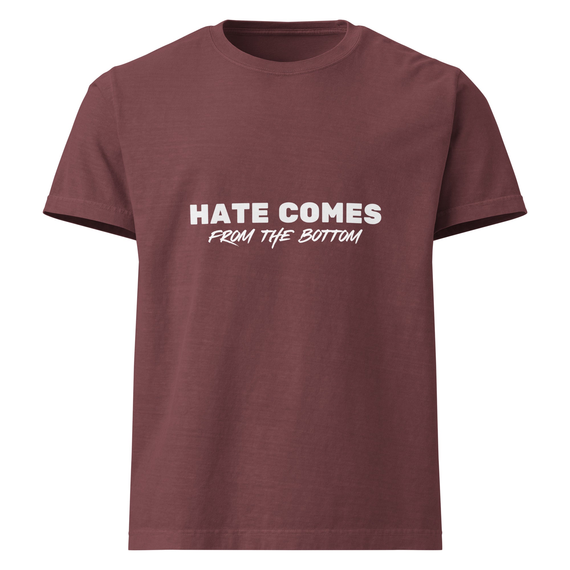Hate Comes From The Bottom Oversized T-Shirt – Vibrant Rock